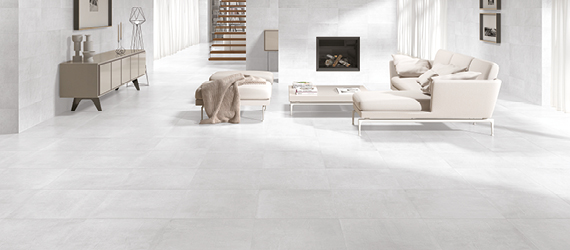 White floor tiles on ceramic & porcelain by GEMINI from CTD Tiles